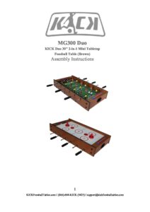 KICK Duo 30 inch 2-in-1 Mini Tabletop Foosball Table | KICK Foosball Tables